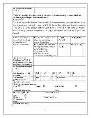 1. assignment brief tourist destination | PDF