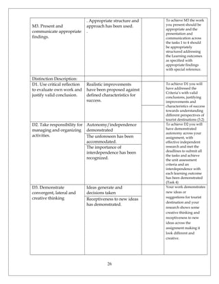 1. assignment brief tourist destination | DOC