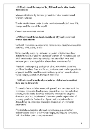 1. assignment brief tourist destination | DOC