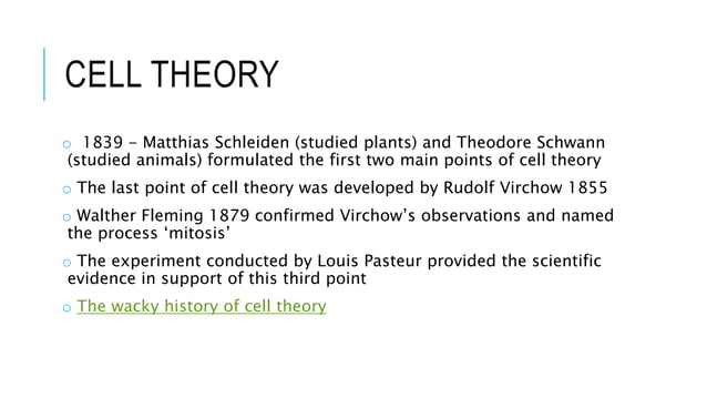1. cell theory | PPTX | Biological Sciences | Science