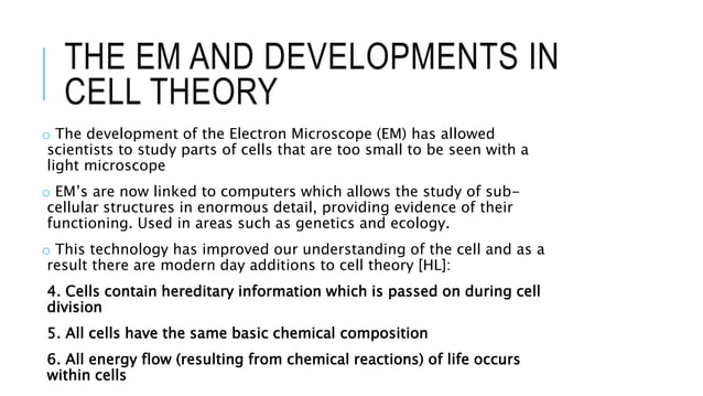1. cell theory | PPTX | Biological Sciences | Science