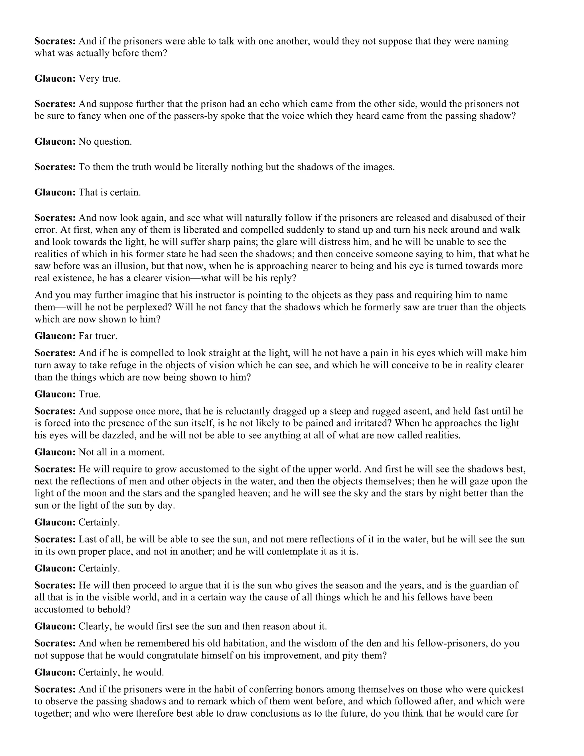 platos allegory of the cave original | PDF