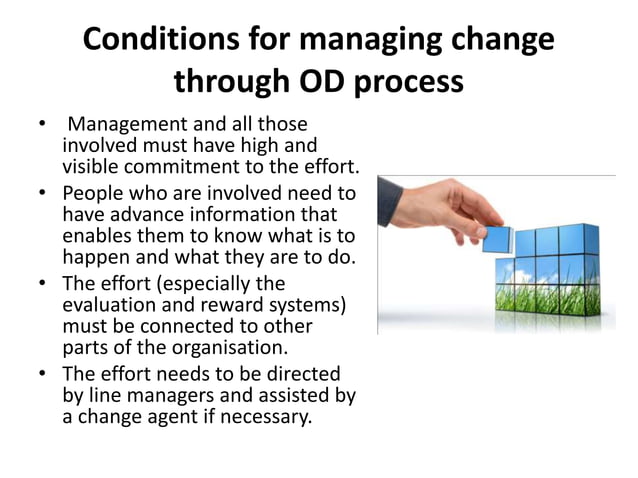OD process - Operational components of OD - Organizational Change and ...