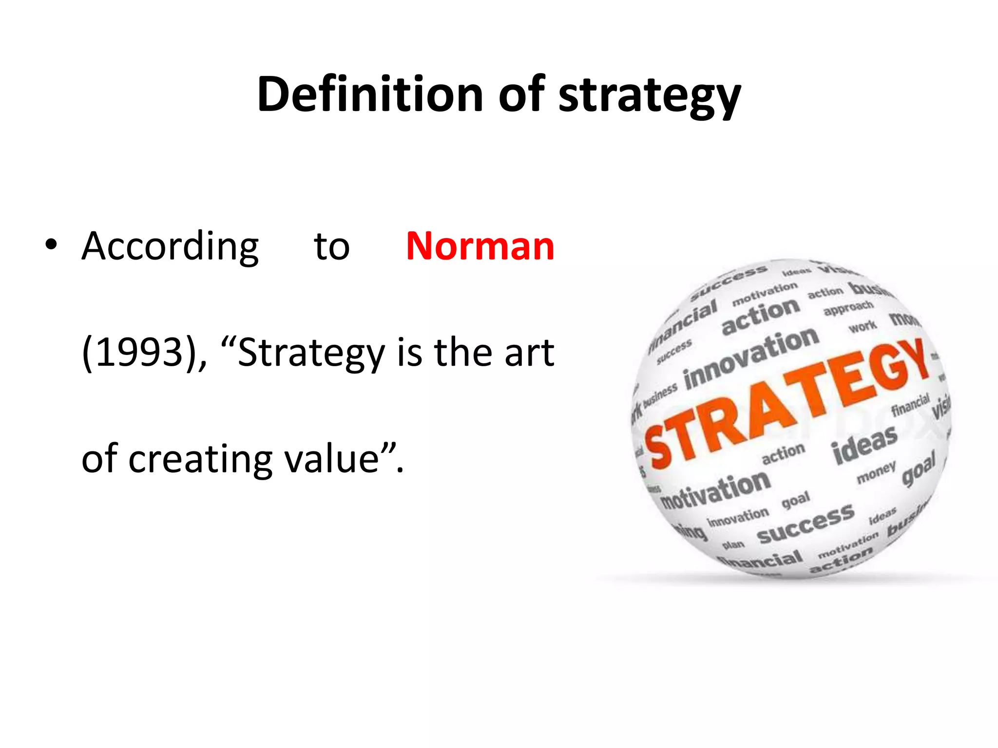 Definition of strategy - strategic management - Manu Melwin Joy | PPTX