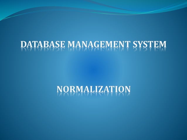 Dbms First Normal Form Pptx