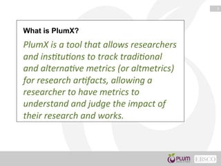 Maximizing the power of ORCID with PlumX interoperability | PDF