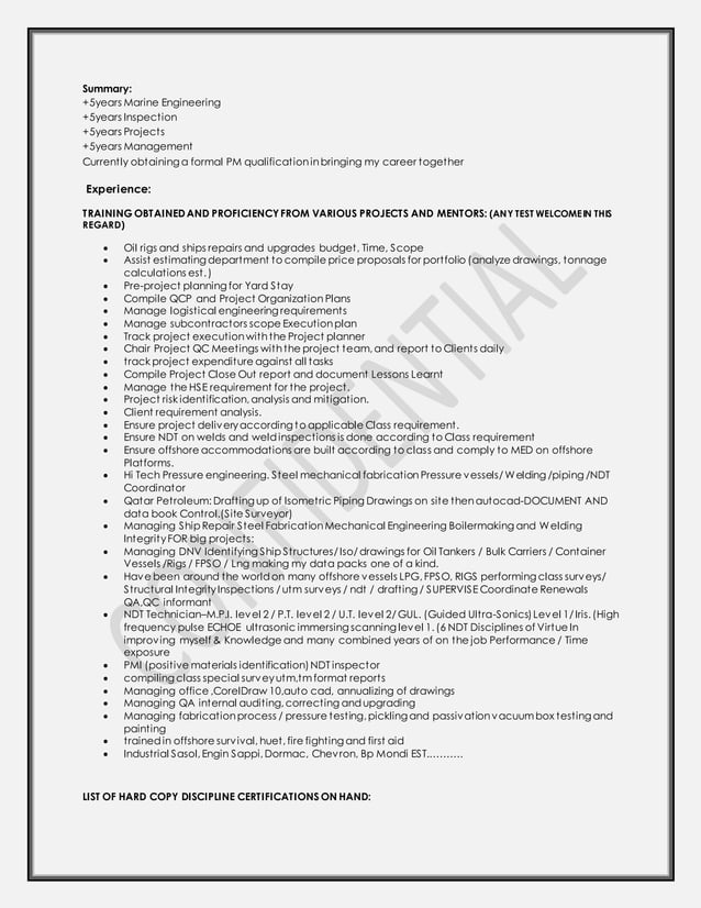 1.andre resume full rev1 | DOCX | Civil Engineering Industry | Industries