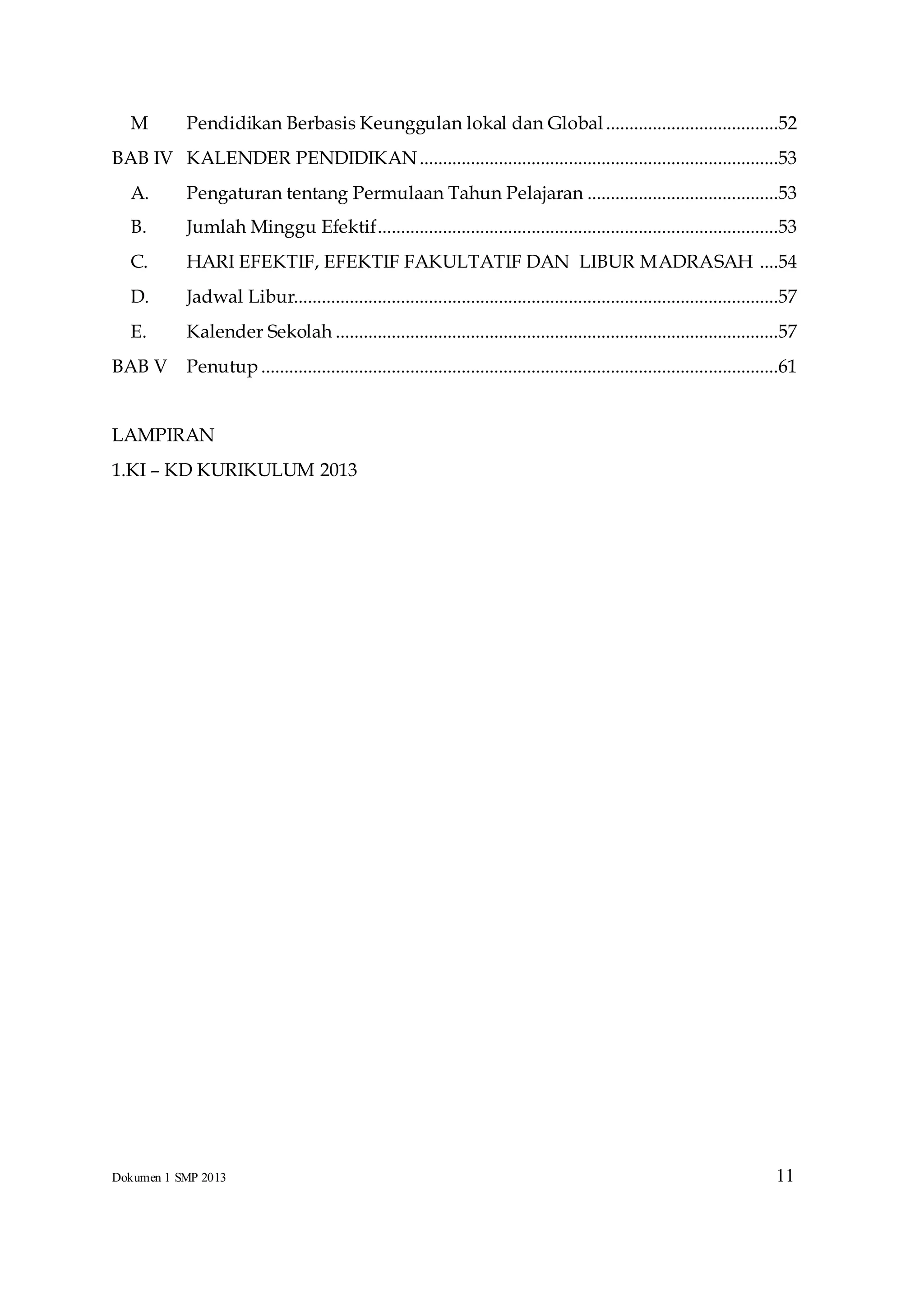 1. daftar isi dokumen i smp | DOCX
