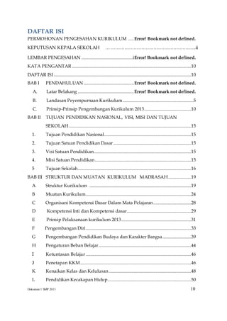 1. daftar isi dokumen i smp | PDF