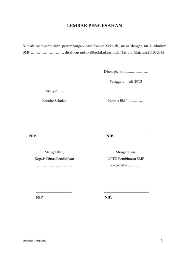 1. daftar isi dokumen i smp | PDF