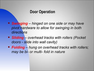 1. doors and windows | PPT