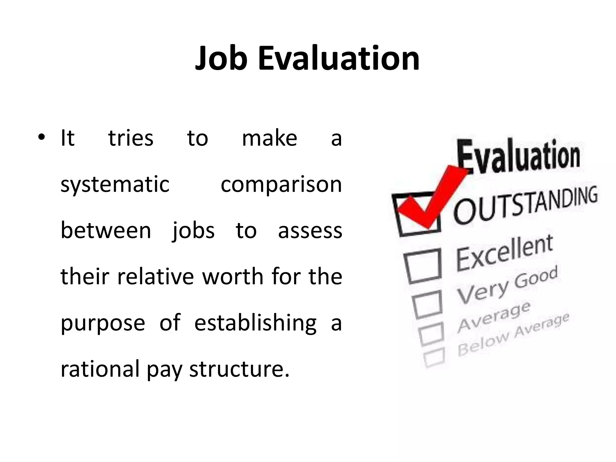 Job evaluation introduction - compensation management - Manu Melwin Joy | PPT