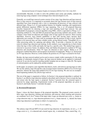 AUTOMATIC DETECTION OF LOGOS IN VIDEO AND THEIR REMOVAL USING INPAINTI ...