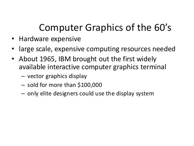 History of Computer Graphics