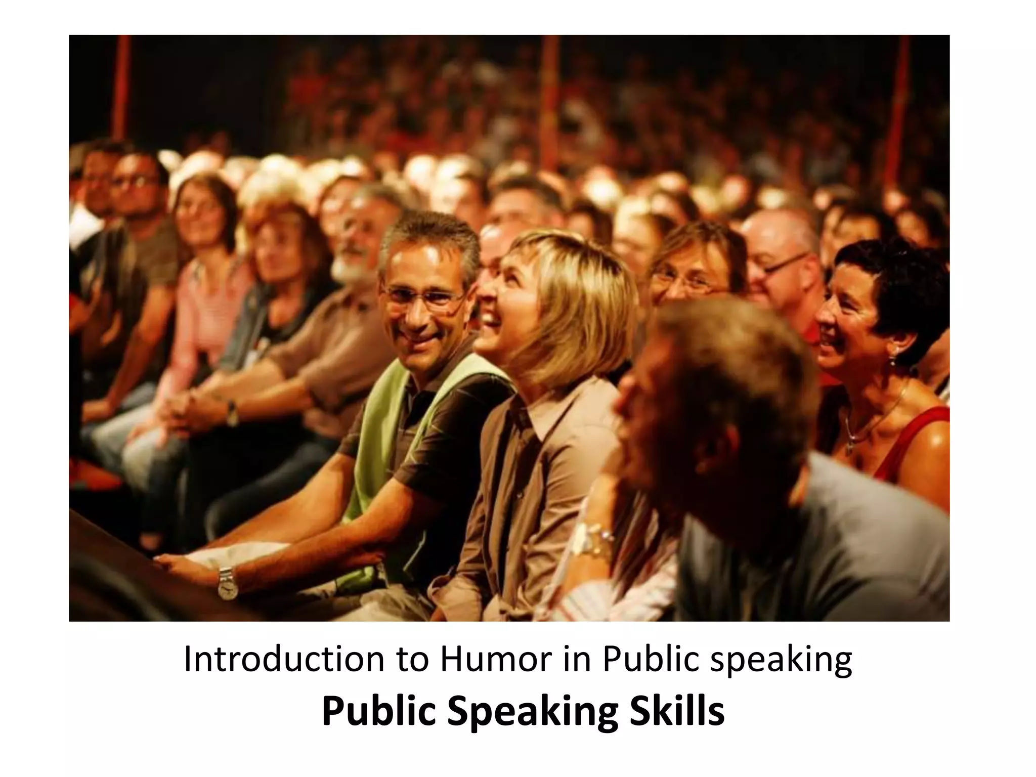 Introduction to humor in public speaking - Manu Melwin Joy | PPT