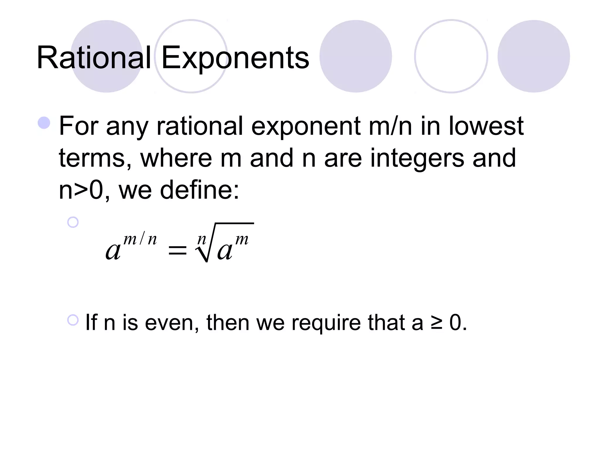 EXPONENTS AND RADICALS | PPT