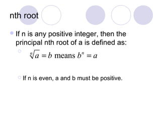 EXPONENTS AND RADICALS | PPT