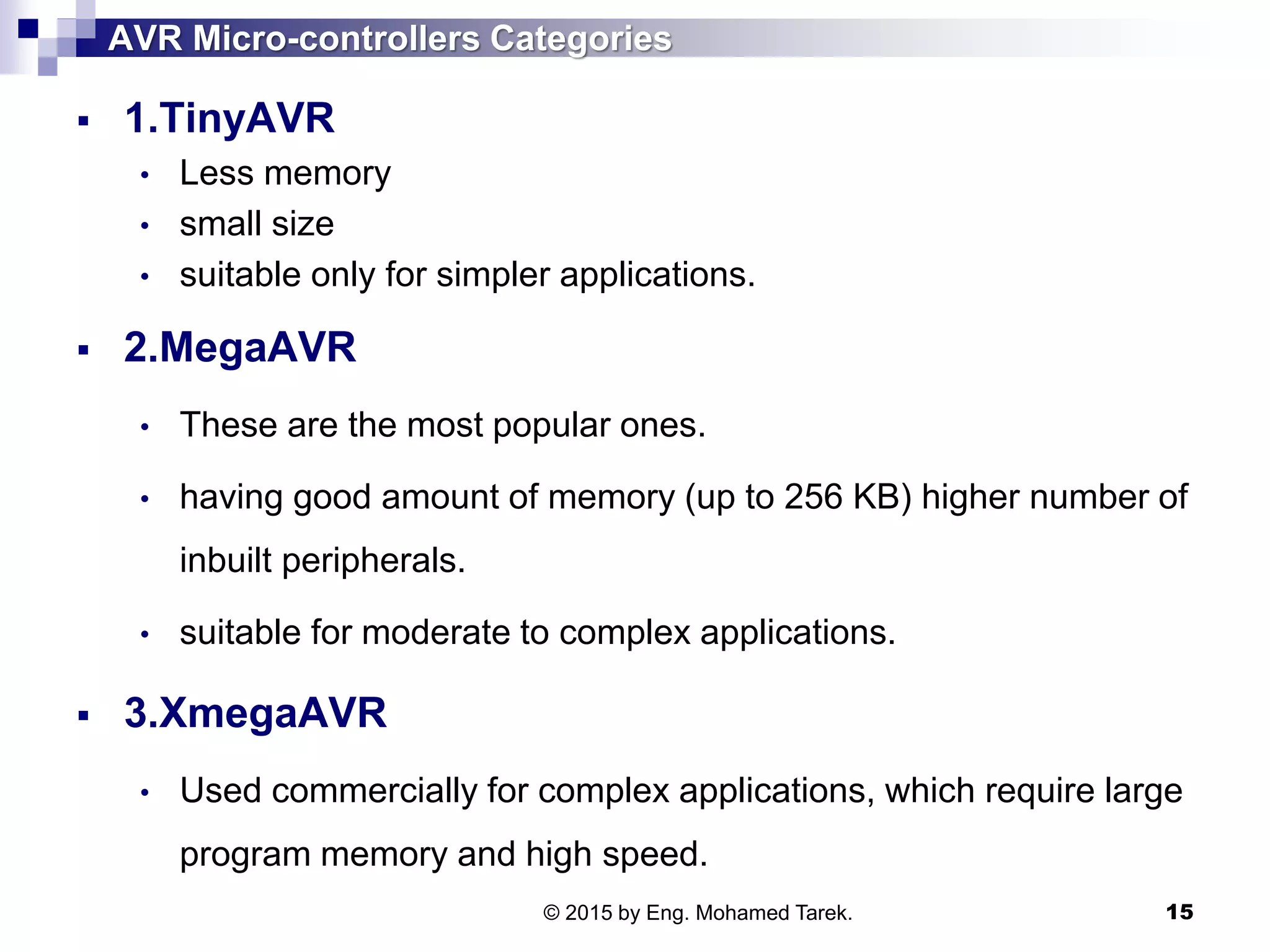 Introduction to Avr Microcontrollers | PPT Introduction to Avr Microcontrollers | PPT
