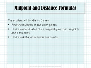 1.1.1C Midpoint and Distance Formulas | PDF