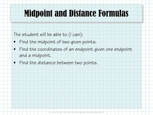 1.1.1C Midpoint and Distance Formulas | PDF | Physics | Science