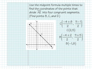 1.1.1C Midpoint and Distance Formulas | PDF