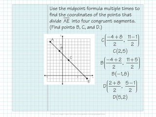 1.1.1C Midpoint and Distance Formulas | PDF