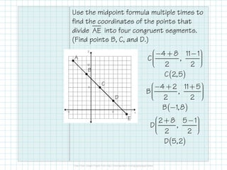 1.1.1C Midpoint and Distance Formulas | PDF