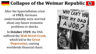 Collapse of the Weimar Republic - effects of economic depression | PPTX