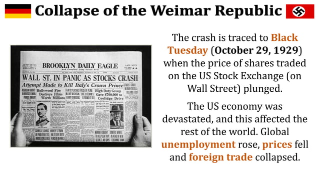 Collapse of the Weimar Republic - effects of economic depression | PPT