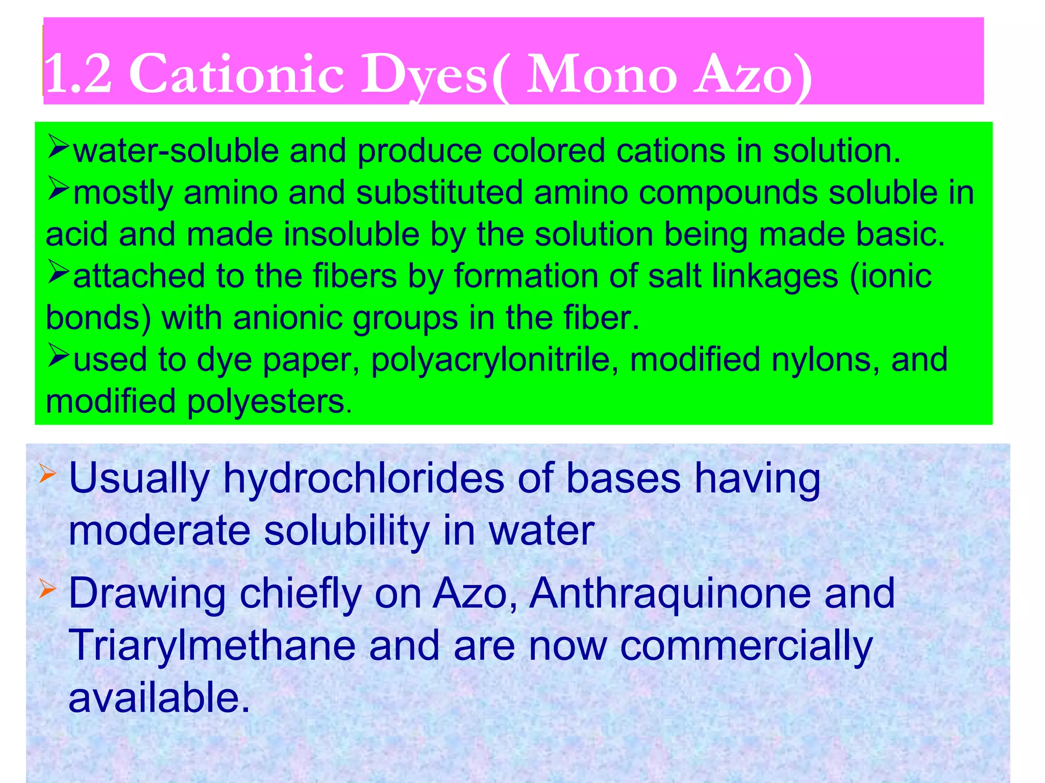 1. introduction to preparation and structure of some common dyestuffs | PPT