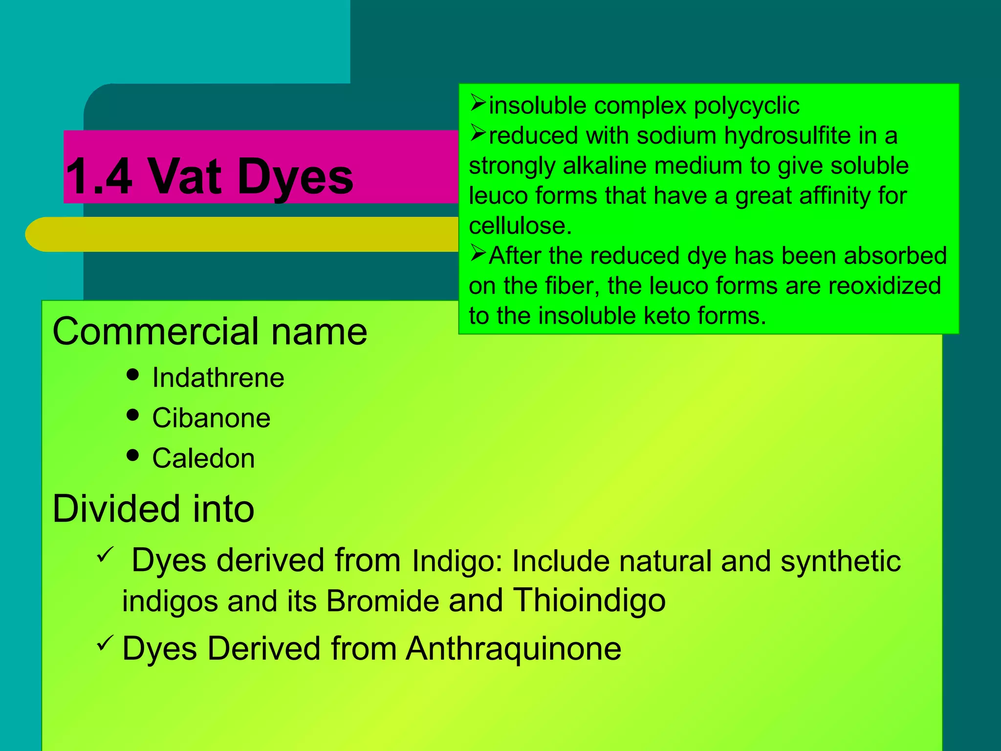 1. introduction to preparation and structure of some common dyestuffs | PPT