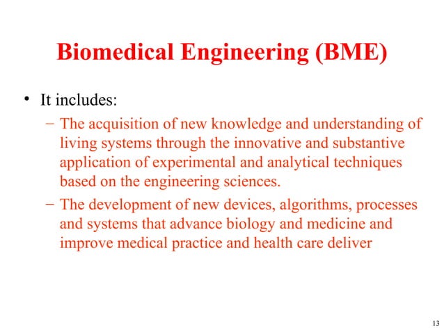Biomedical engineering (BME) | PPT