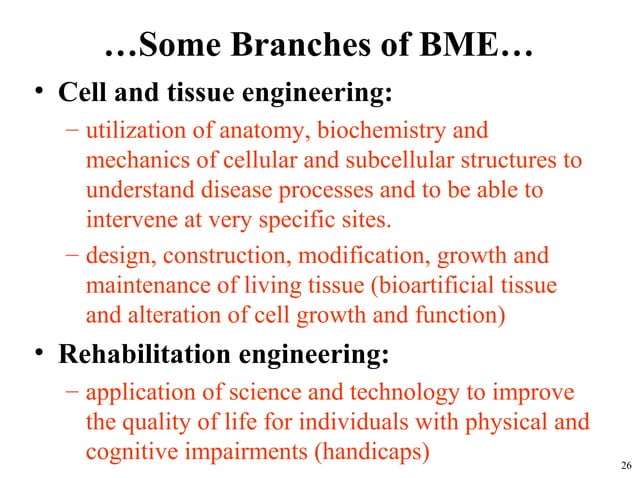 Biomedical engineering (BME) | PPT