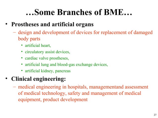 Biomedical engineering (BME) | PPT