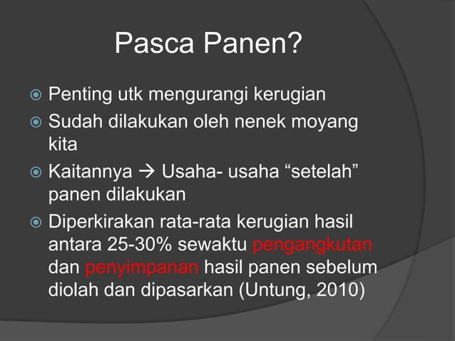pasca panen | PPTX