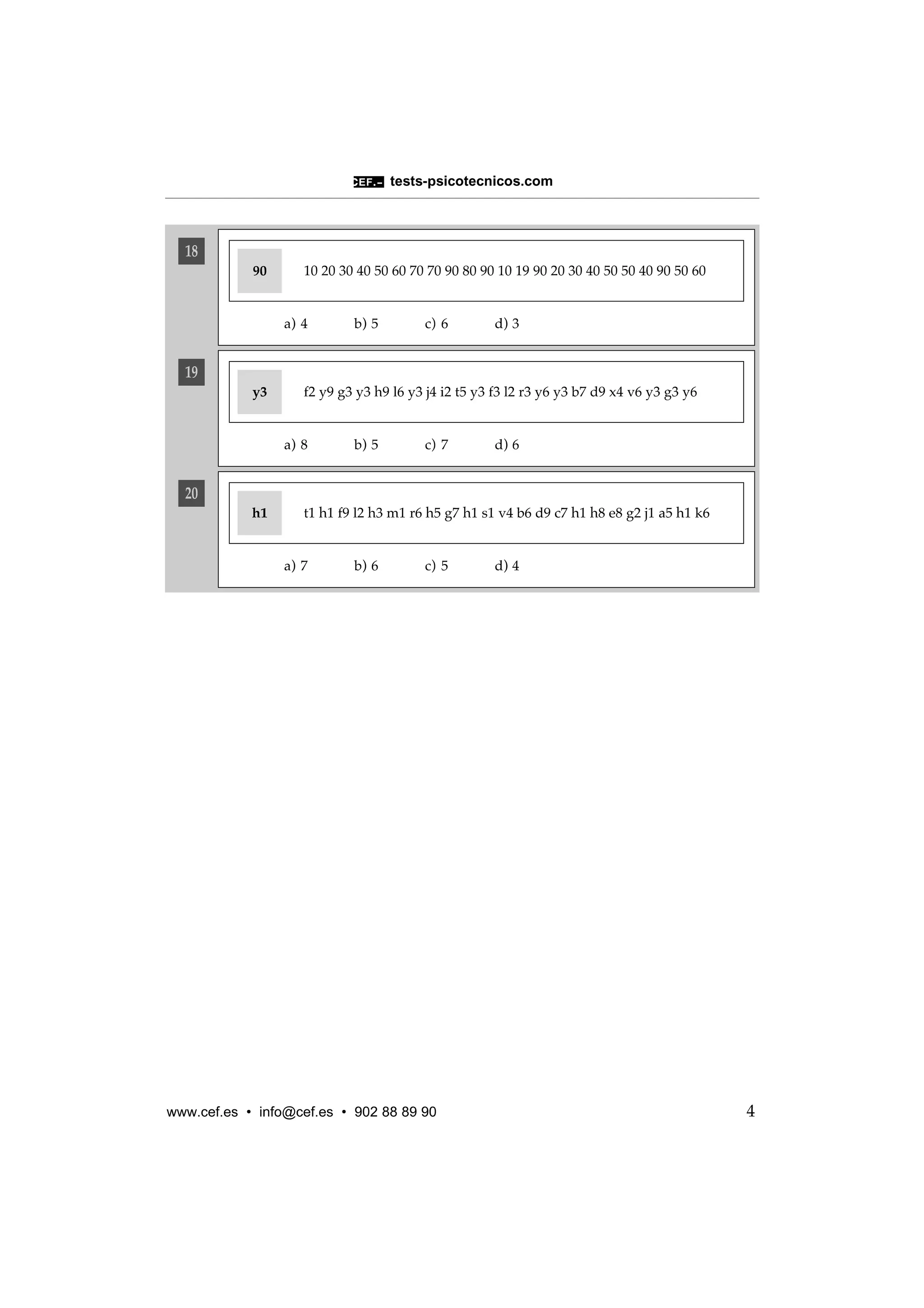 test psicotecnicos cef | PDF