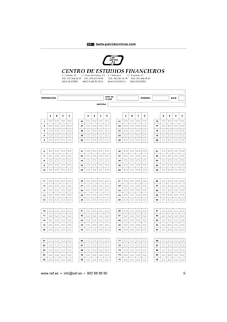 test psicotecnicos cef | PDF