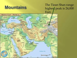 Hejaz Mountains Physical Map