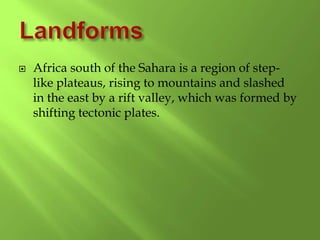 Geography Africa South of the Sahara | PPTX