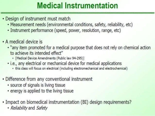 Introduction To Biomedical Instrumentation