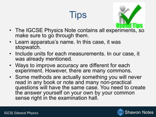 Methods and Measurement - IGCSE Edexcel Physics | PPT