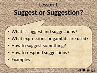 1. suggest | PPT