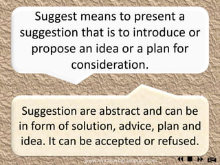 1. suggest | PPT