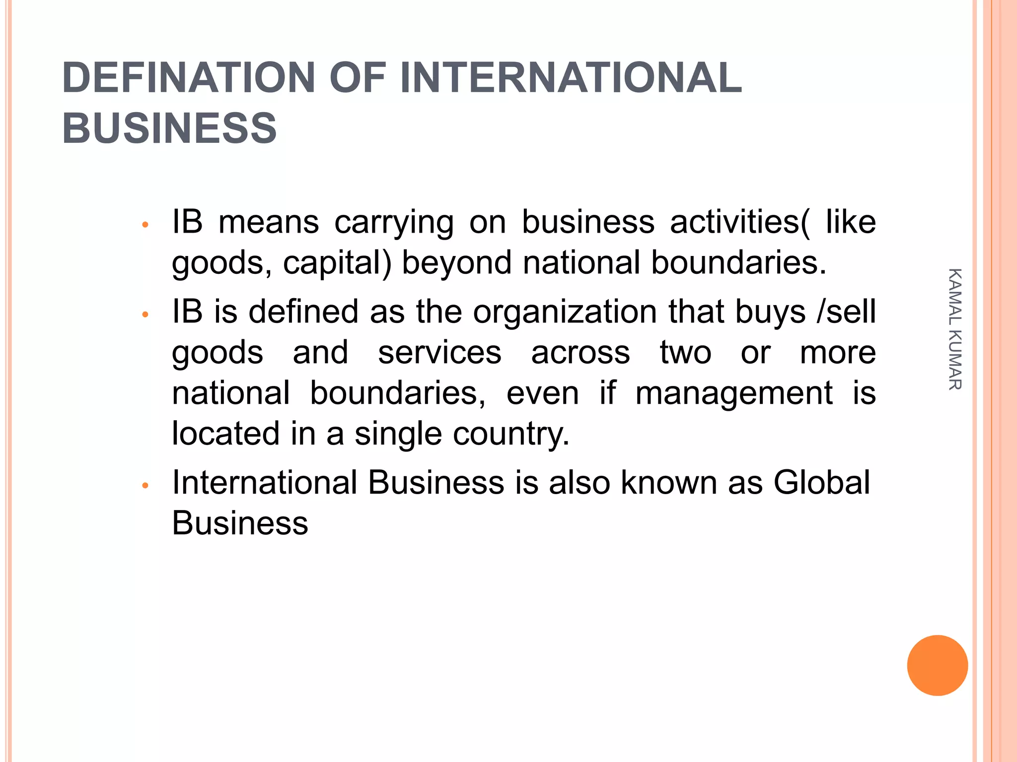 INTERNATIONAL BUSINESS MANAGEMENT | PPTX