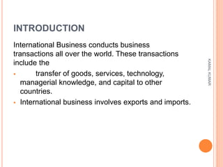 INTERNATIONAL BUSINESS MANAGEMENT | PPTX