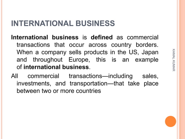 INTERNATIONAL BUSINESS MANAGEMENT | PPTX