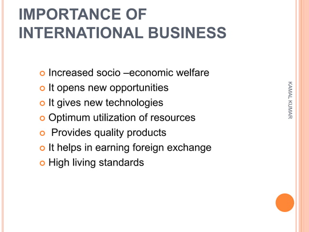 INTERNATIONAL BUSINESS MANAGEMENT | PPTX