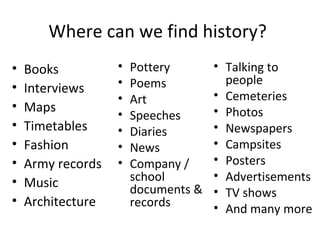 1. what is history | PPT