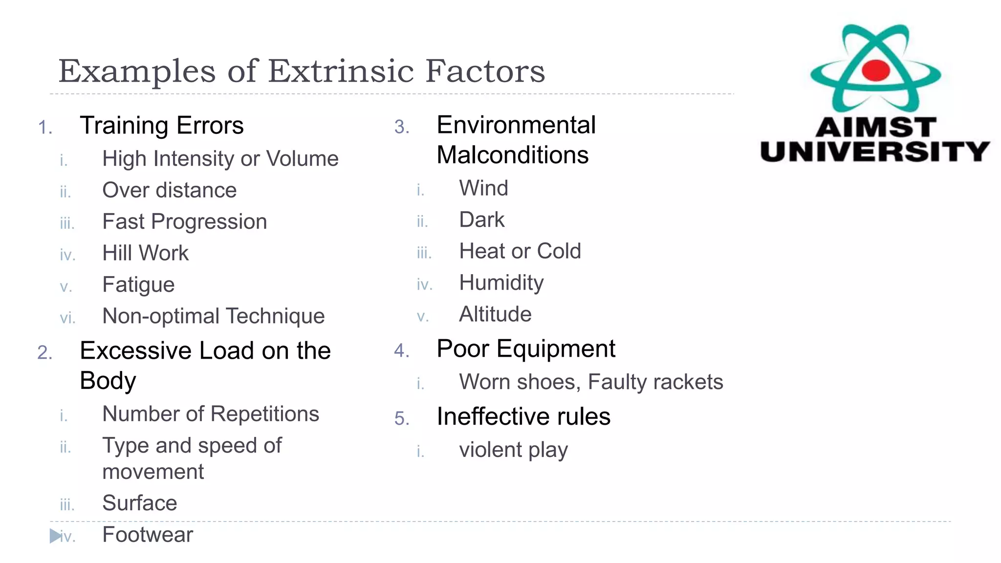 1. risk factors and prevention of sports injuries | PPTX