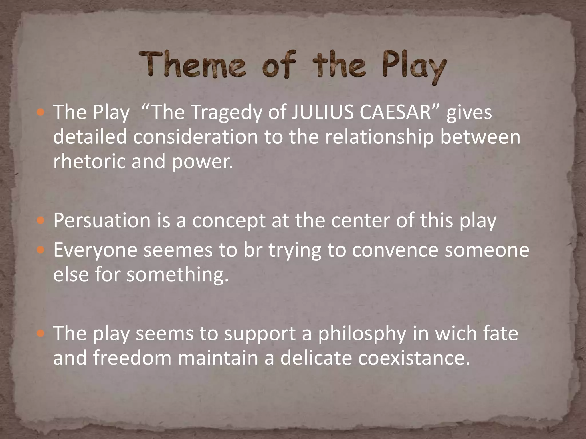 BOOK REVIEW : :The Tragedy Of Julius Caesar" | PPT